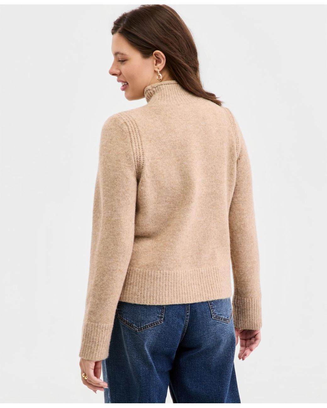 On 34th Roll Mock-neck Sweater in Blue | Lyst