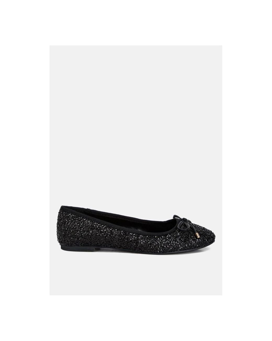LONDON RAG Ringo Sequin Embellished Ballet Flats in Black | Lyst