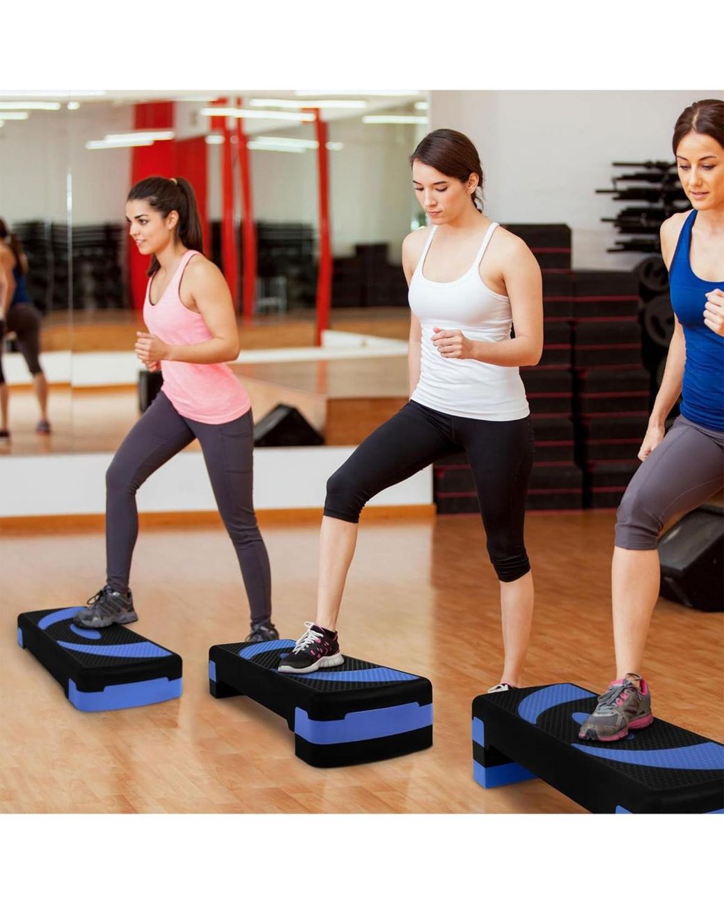 BalanceFrom Fitness Adjustable Workout Aerobic Step Platform Trainer W ...