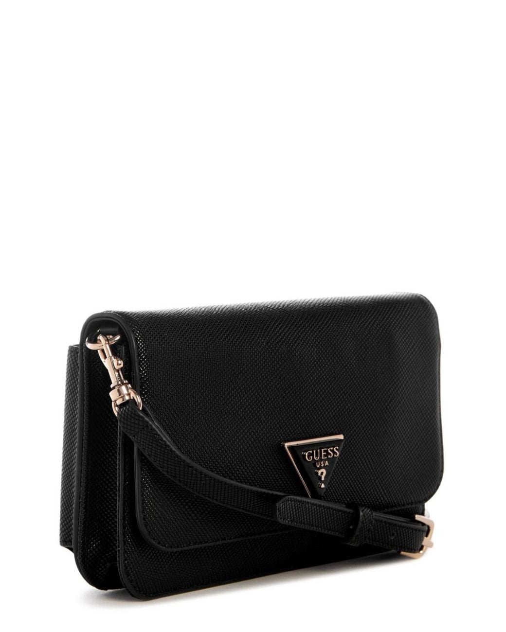 Guess Noelle Ii Crossbody Flap Organizer in Black | Lyst