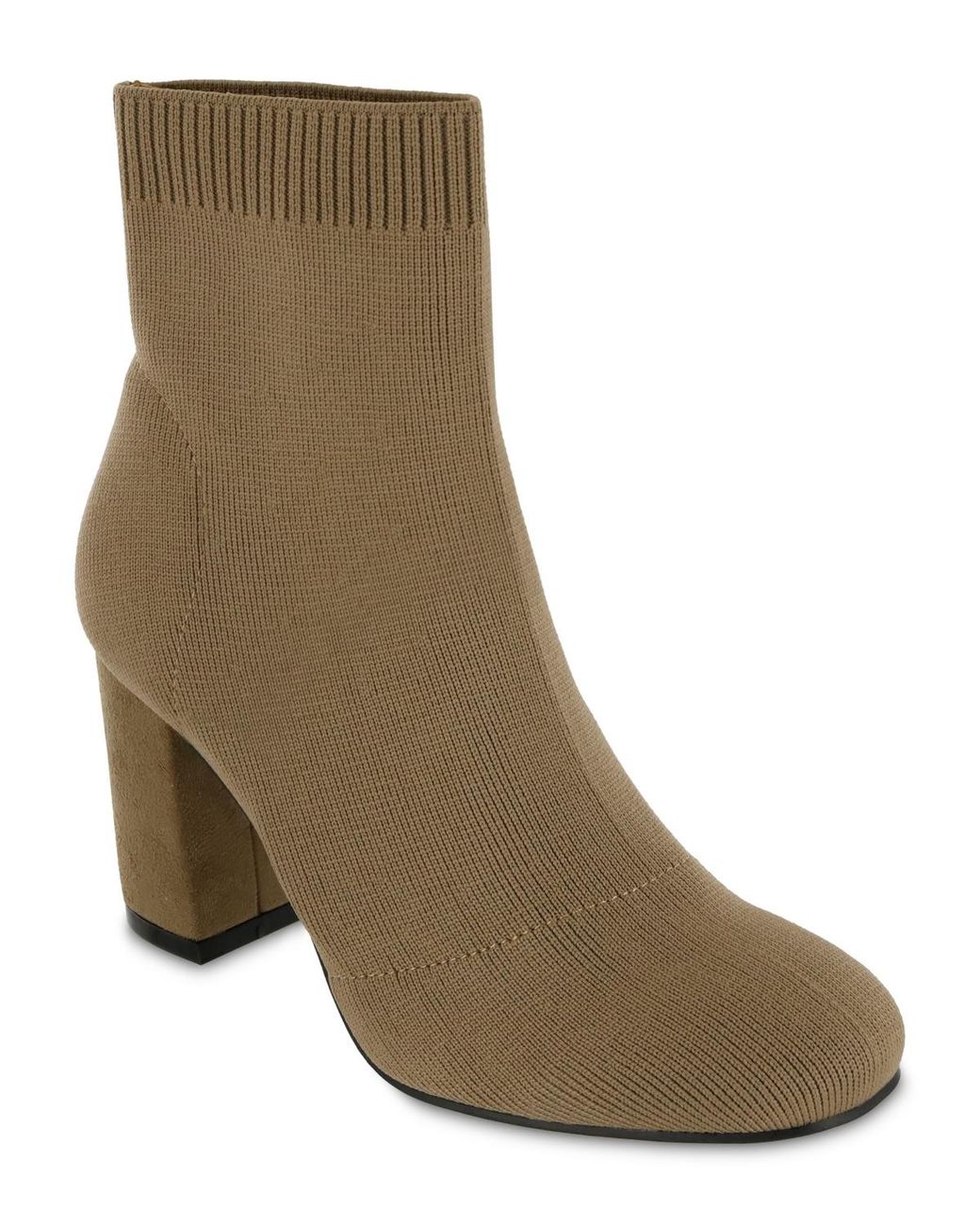 MIA Erika Stacked Heel Booties in Brown | Lyst
