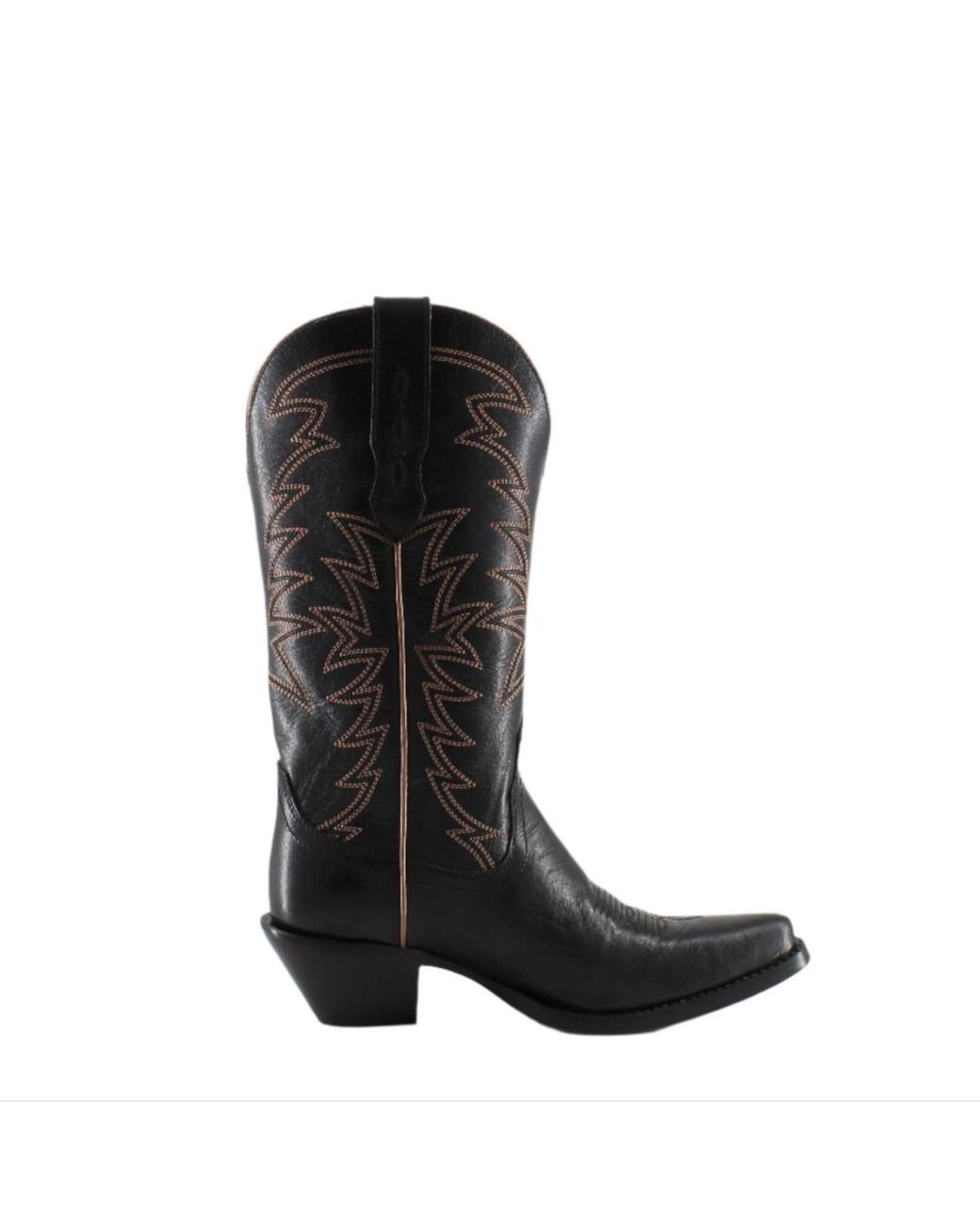 Buck & Brana Isabella Leather Cowgirl Boots in Black | Lyst