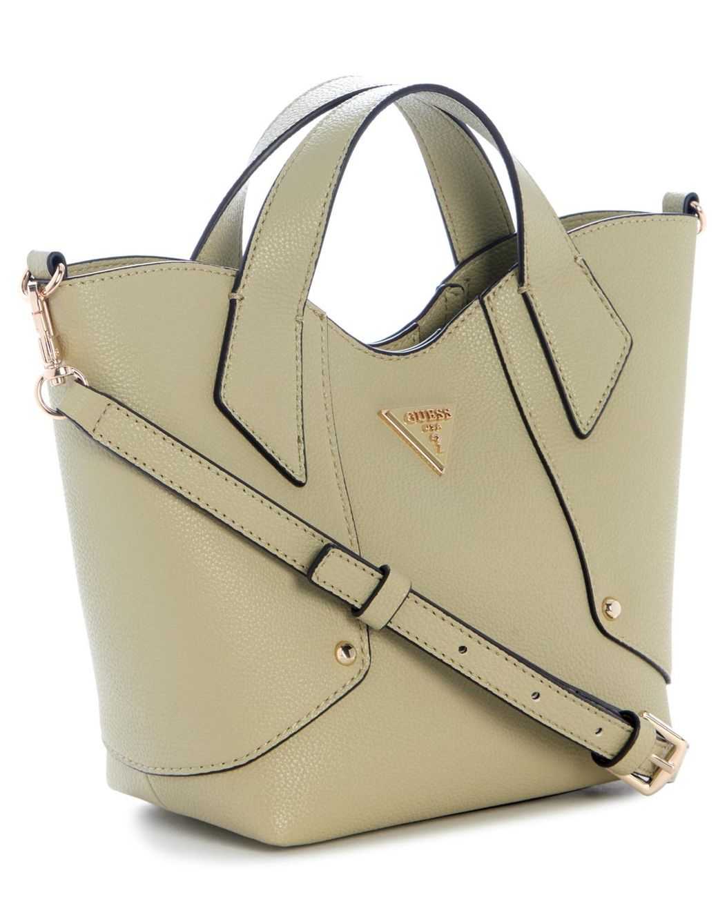 Guess Darcy Small Magnetic Snap Tote Bag in Metallic | Lyst