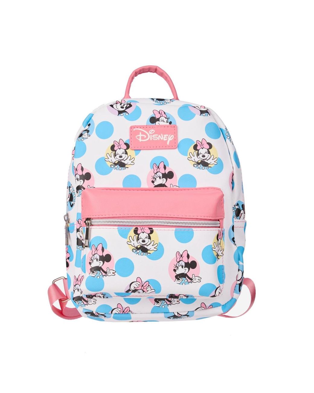 Disney 's Minnie Mouse Pink And Blue Polka Dots 11.5" Mini Backpack in ...