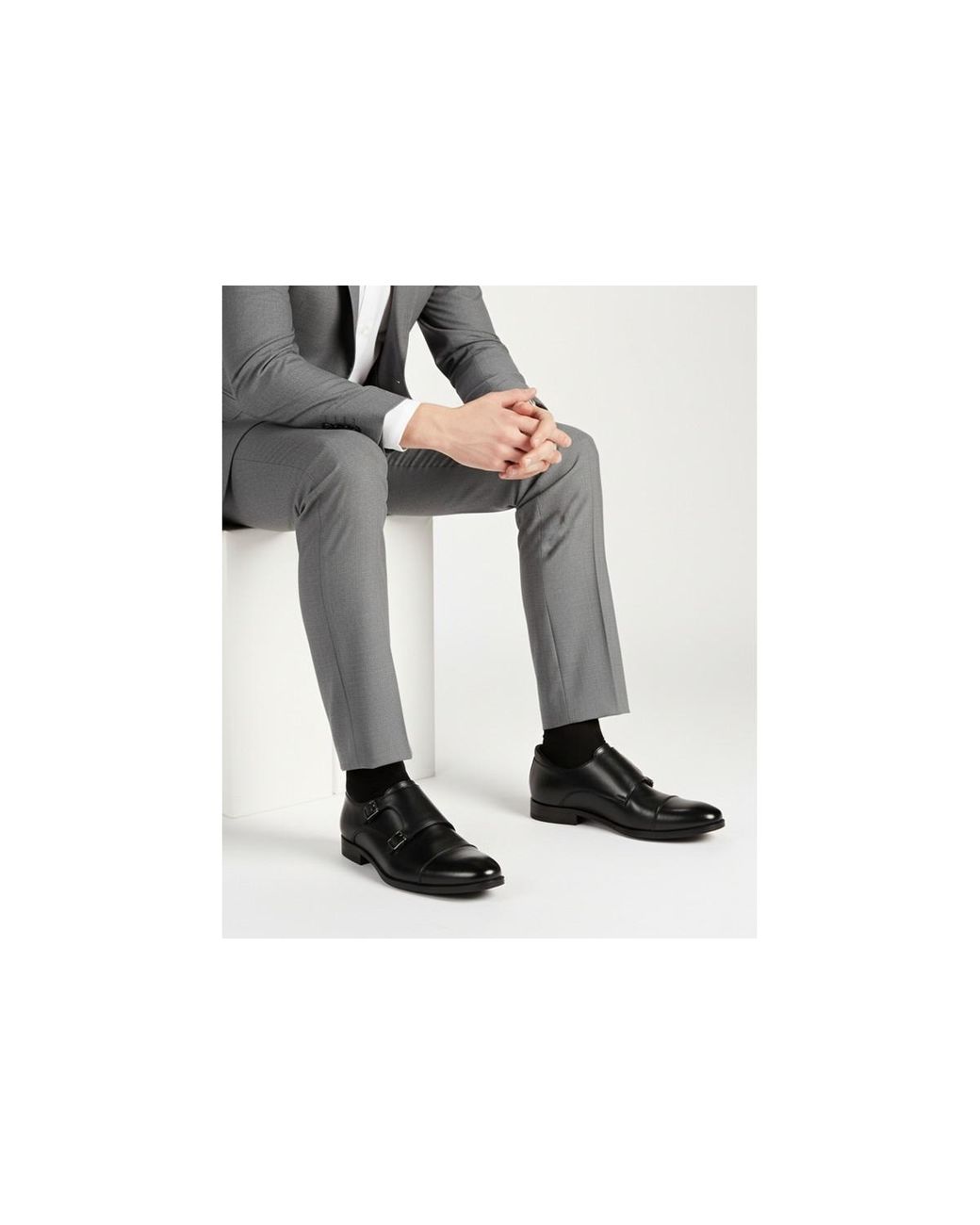Marc Joseph New York Oliver Street Hands-free Slip-on Double Monk Dress ...