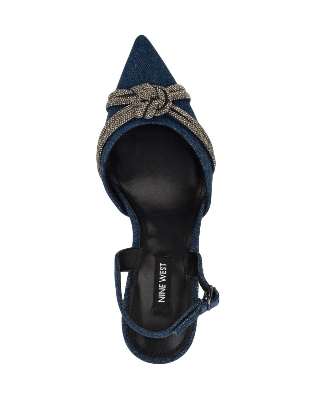 Nine West Deby Embellished Slingback Stiletto Pumps in Blue | Lyst