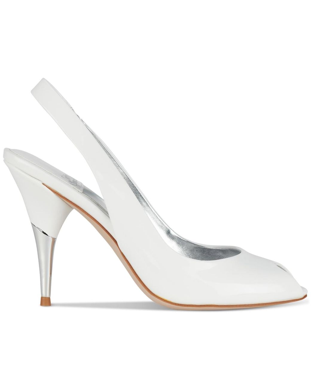 Jeffrey Campbell Charis Peep-toe Slingback Pumps in White | Lyst