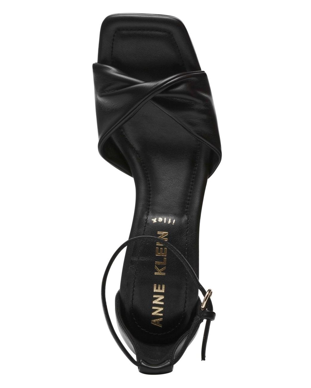 Anne Klein Jessie Ankle Strap Two Piece Dress Sandals in Black | Lyst