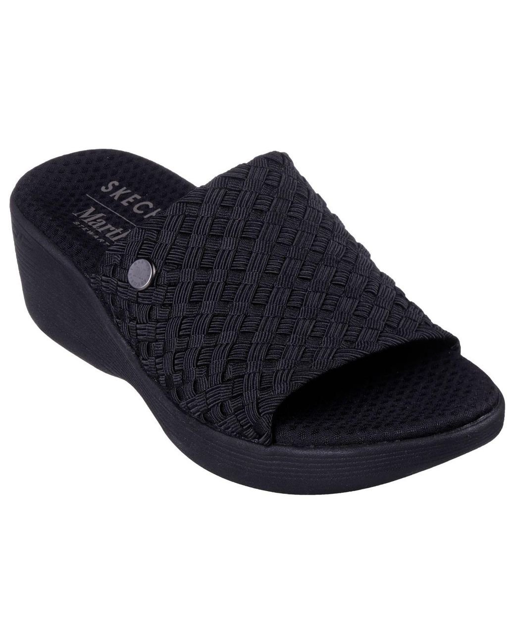 Skechers Pier Lite Bamboo Martha Stewart Slip On Wedge Sandals From Finish Line In Blue Lyst