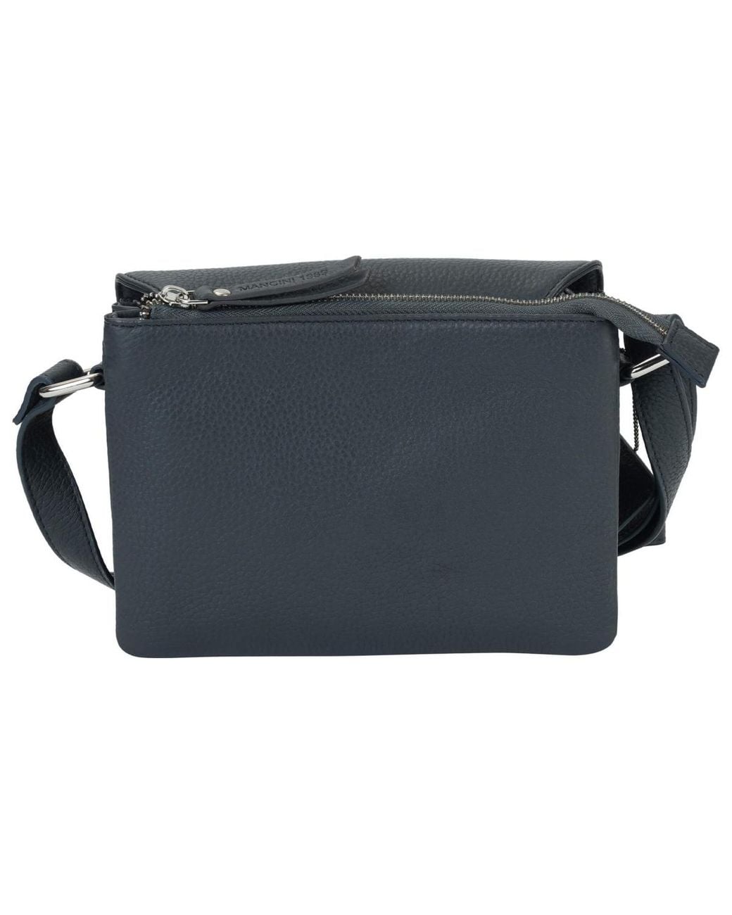 Mancini Pebble Leather Connie Crossbody Handbag in Blue | Lyst