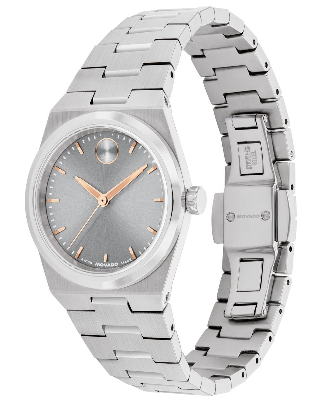 Movado Bold Quest Swiss Quartz Stainless-steel Watch in Gray | Lyst