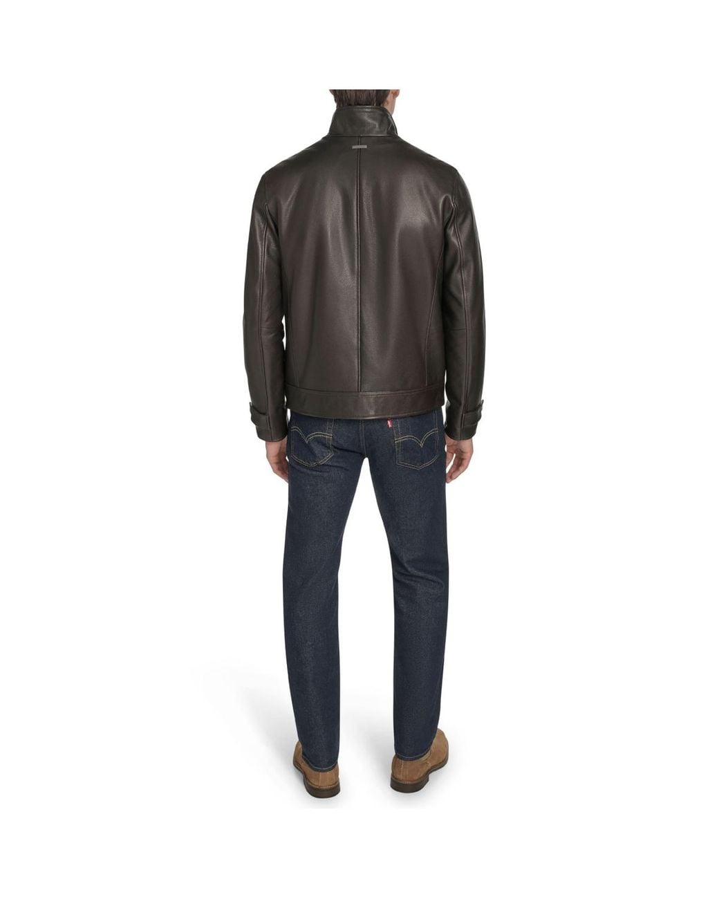 Andrew Marc Black Label Skeld Leather Jacket in Black for Men | Lyst