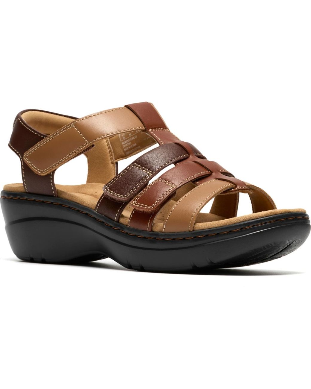Clarks Collection Merliah Round Toe Sandals in Brown | Lyst