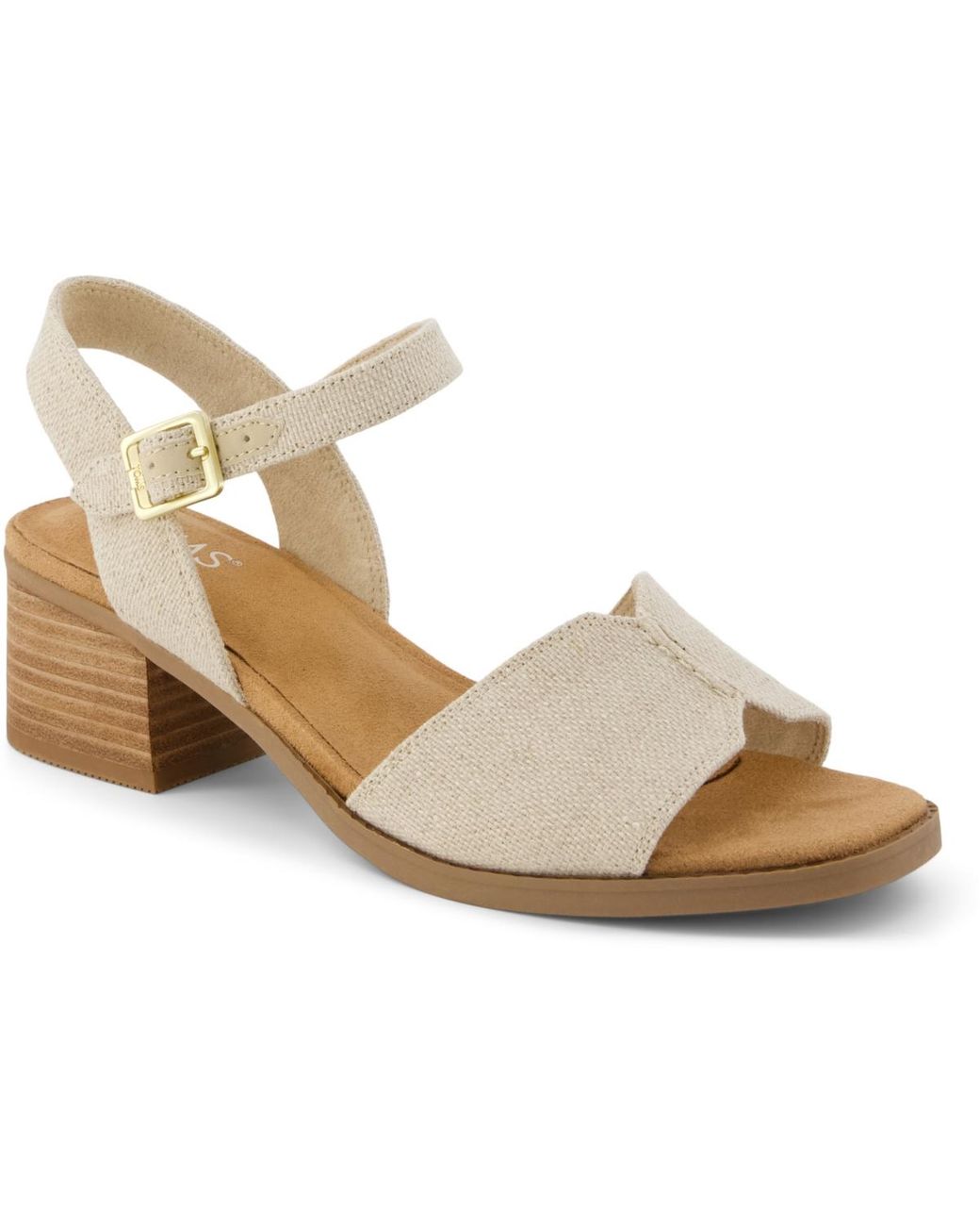 TOMS Eloise Block Heel Dress Sandals in Metallic | Lyst