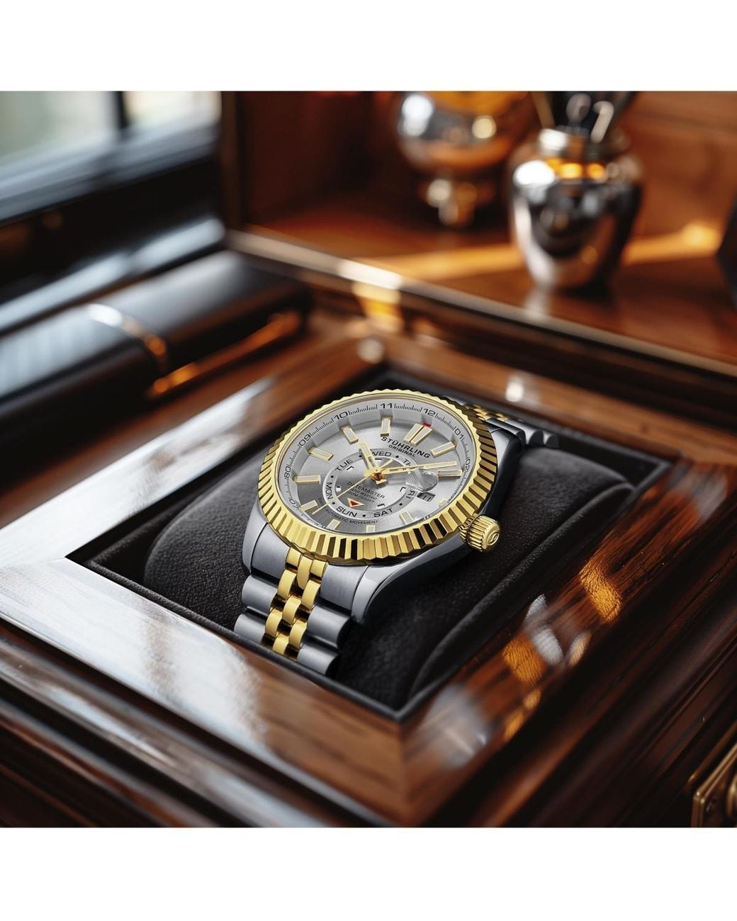 Stuhrling Datemaster Ii Men S Swiss Automatic 42mm Two-tone Stainless ...