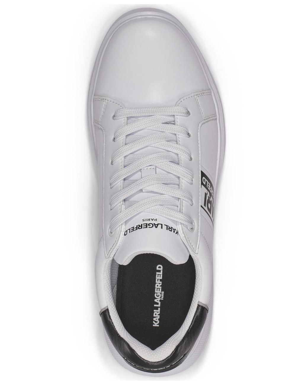 KARL LAGERFELD Side Logo Plain Toe Sneakers in Gray for Men | Lyst