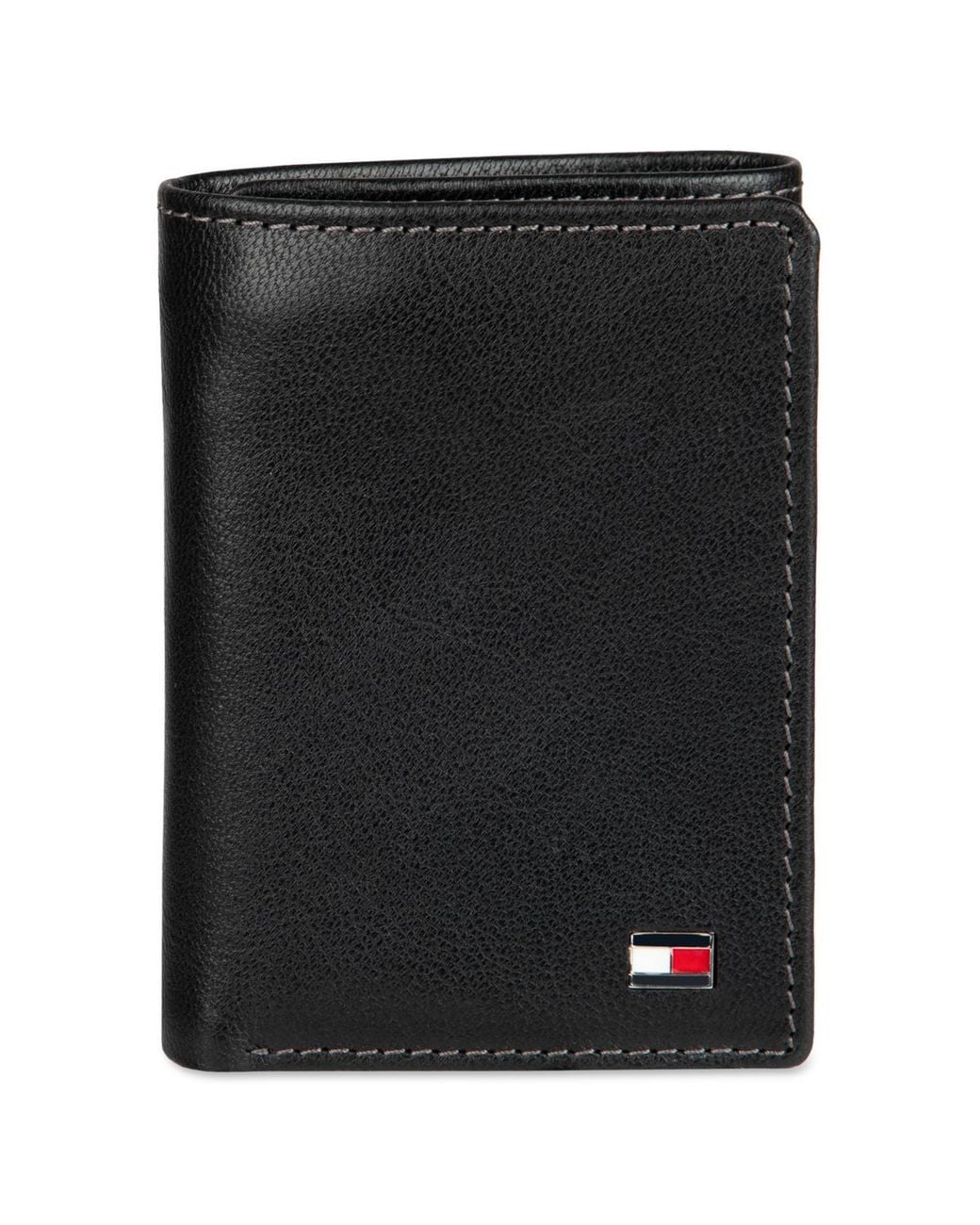 Tommy Hilfiger Rfid Walt Leather Trifold Wallet in Black for Men | Lyst