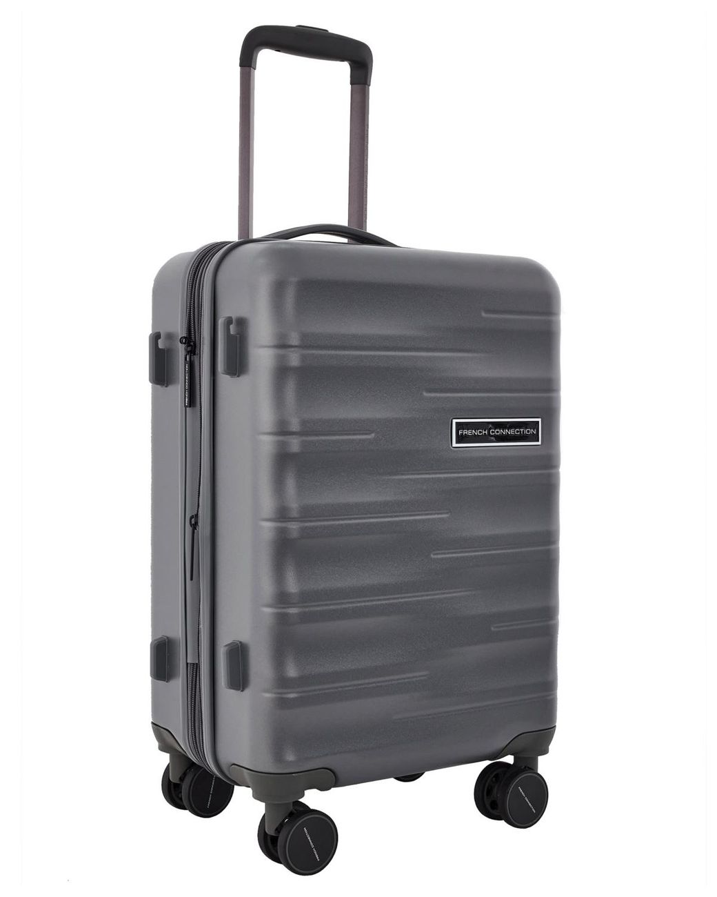 French Connection 4pc Expandable Rolling Hardside luggage Set in Black ...