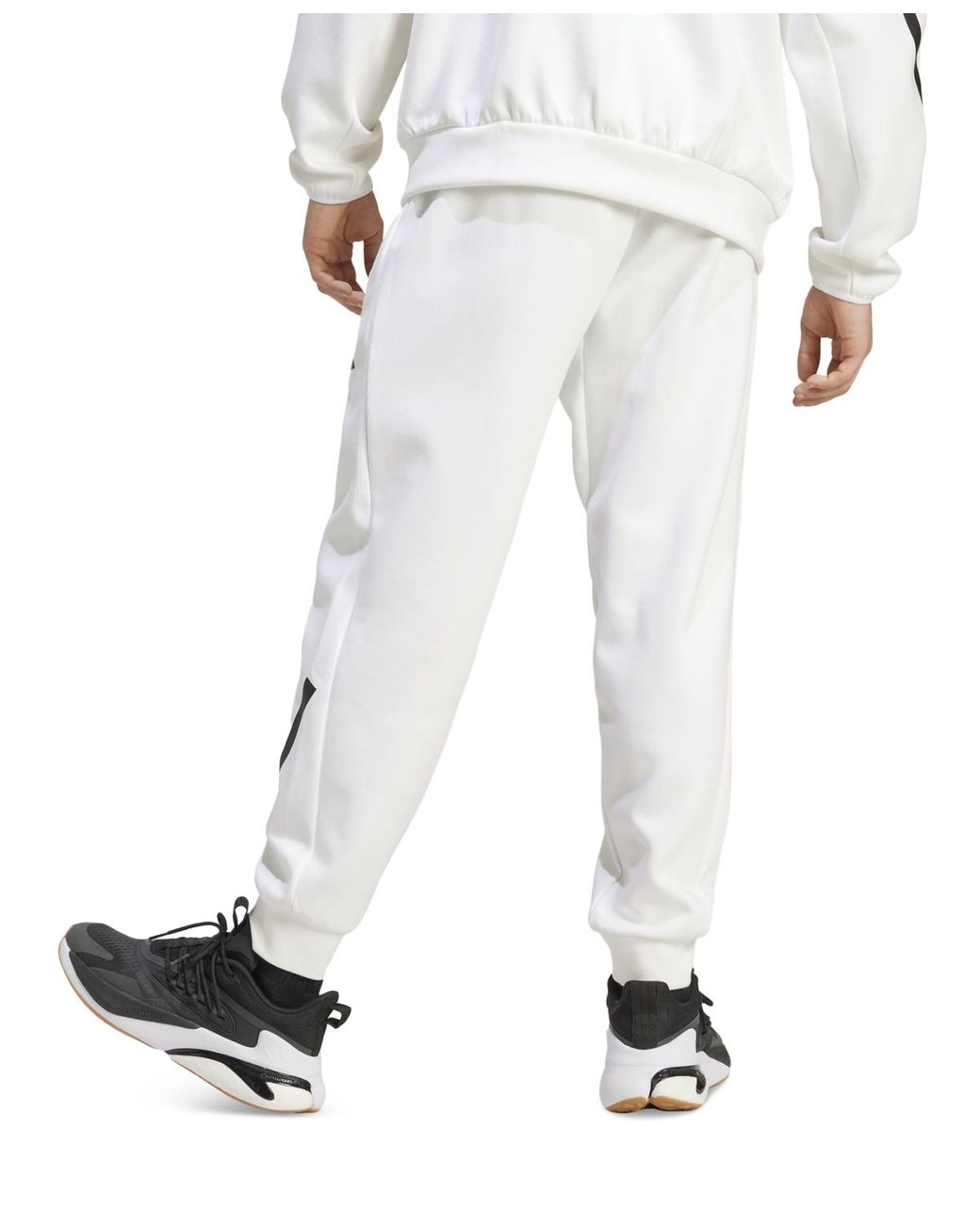 adidas Z.n.e. Elastic Drawstring Logo Track Pants in White for Men | Lyst