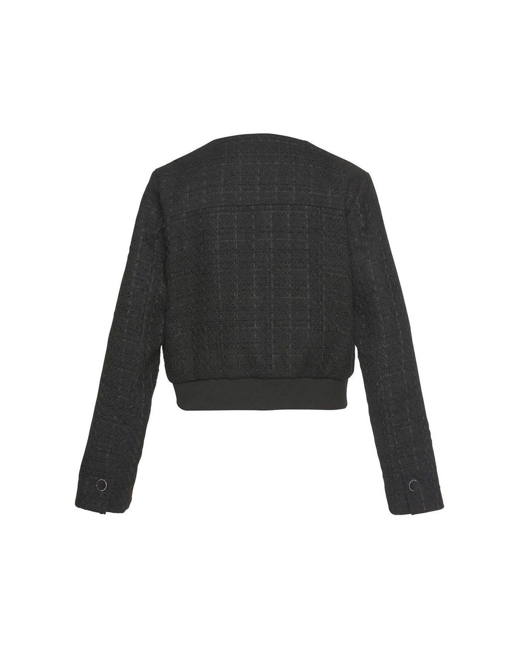 Lascana Round Neckline Tweed Jacket in Black | Lyst