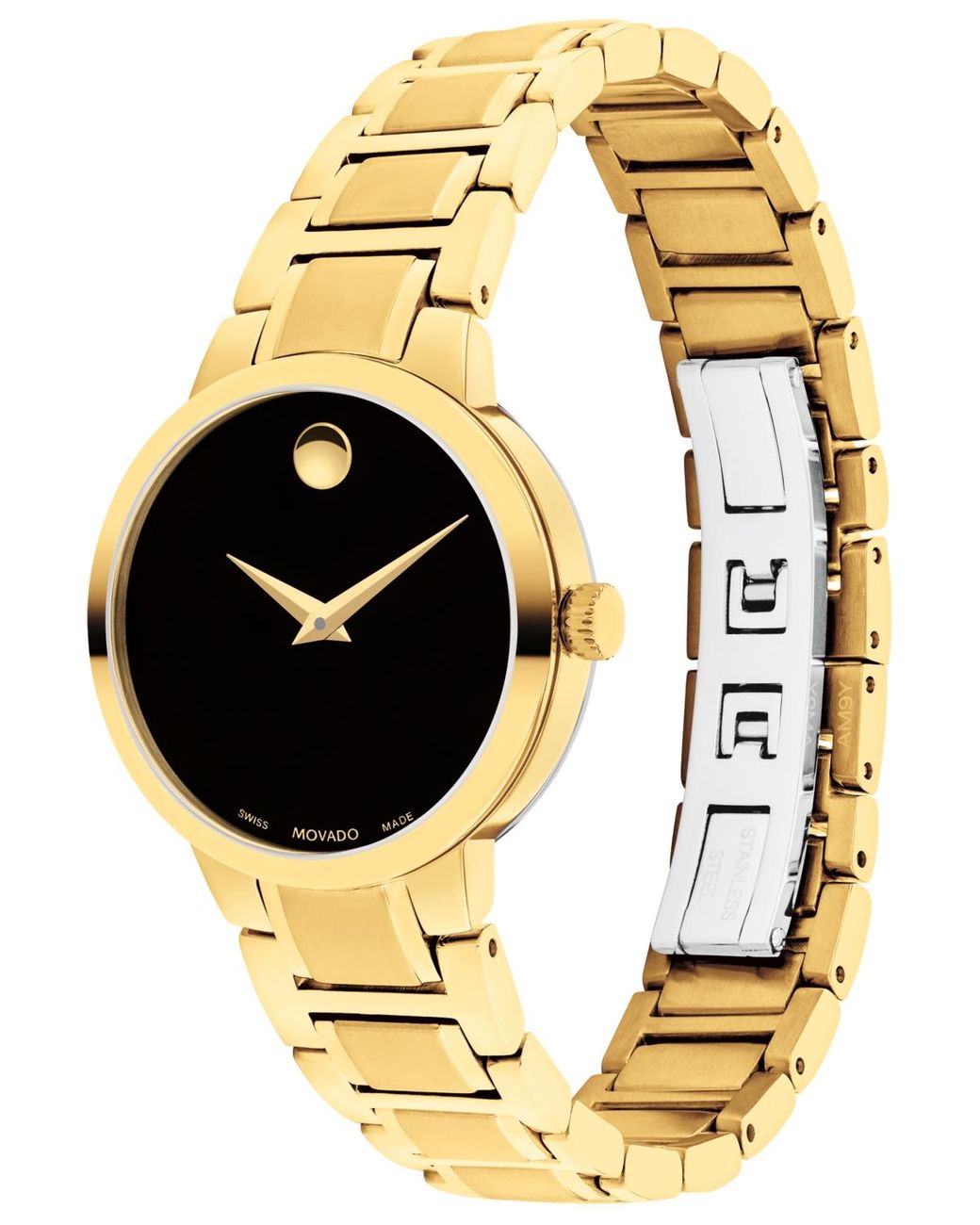 Movado Portfolio Swiss Quartz Yellow Pvd Watch 28mm in Metallic | Lyst