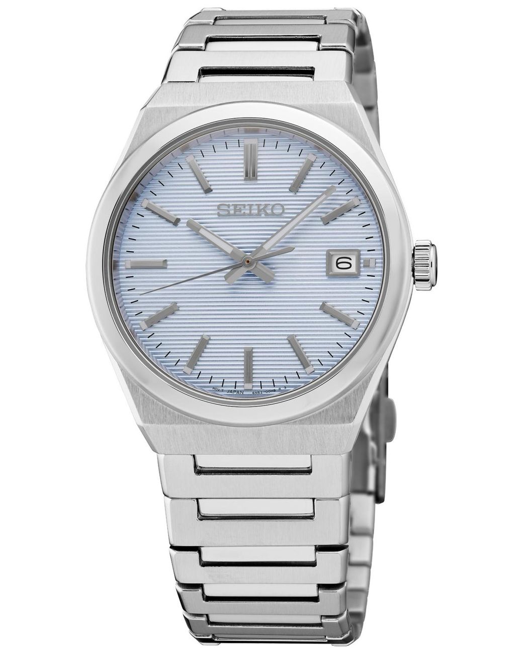 Seiko Essentials Silver Stainless Steel Bracelet Watch in Gray for Men ...