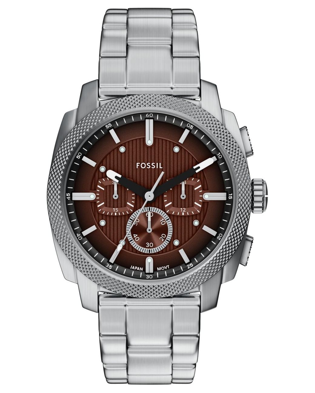 Fossil Machine Chronograph Stainless Steel Watch in Gray for Men | Lyst