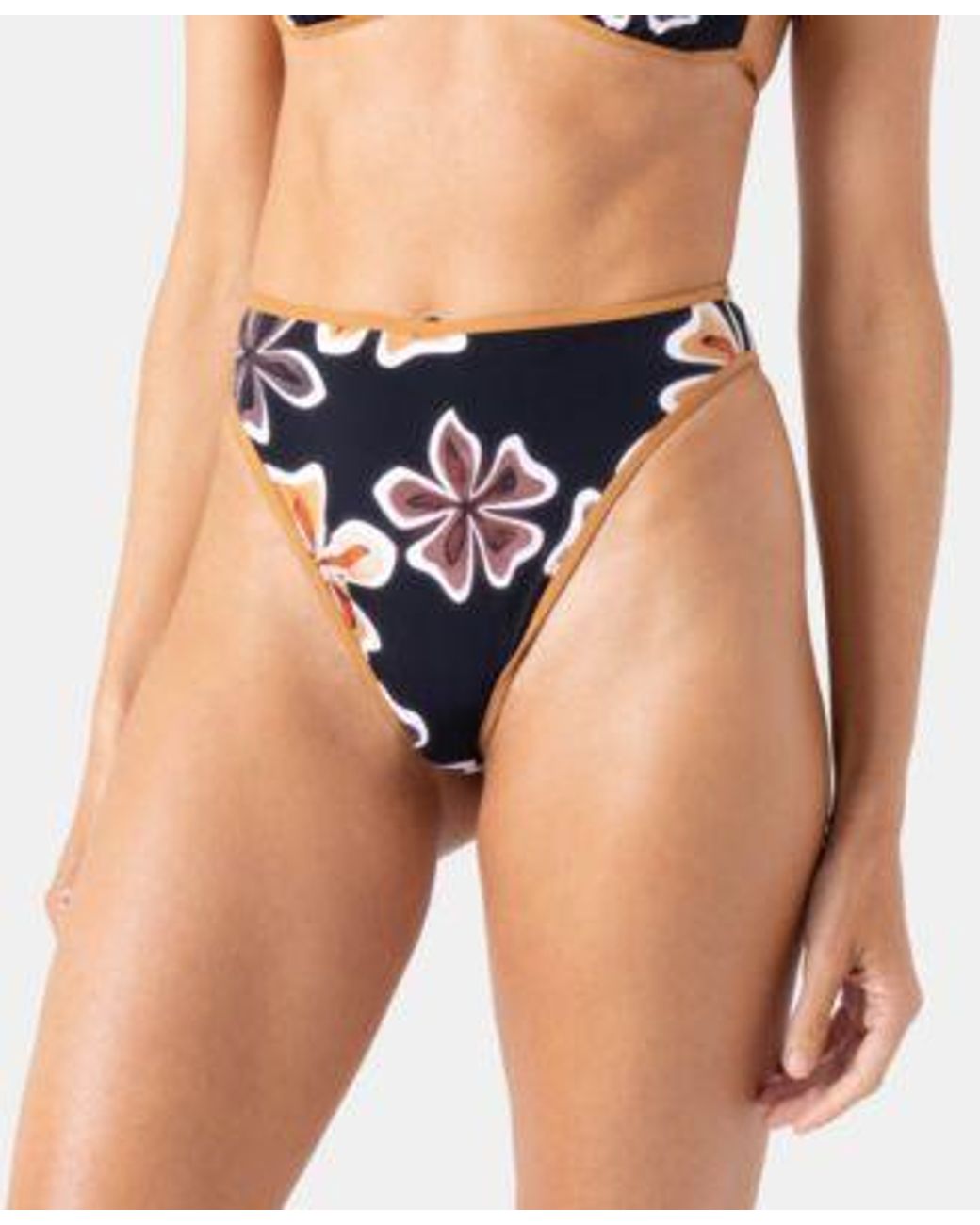Roxy Playa Hermosa Reversible Mini Tiki Triangle Bikini Top Swim ...