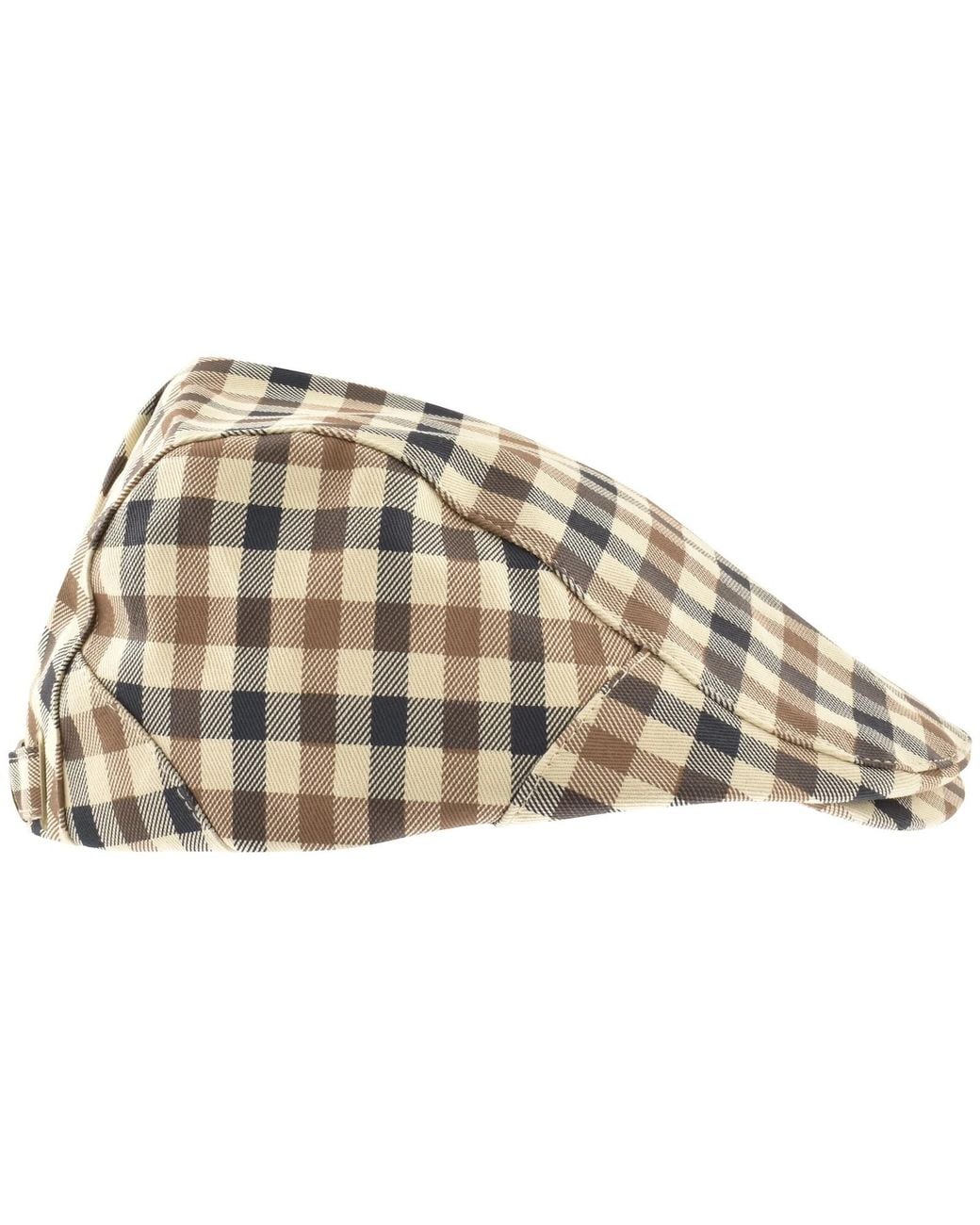 Aquascutum Check Flat Cap in Natural for Men | Lyst