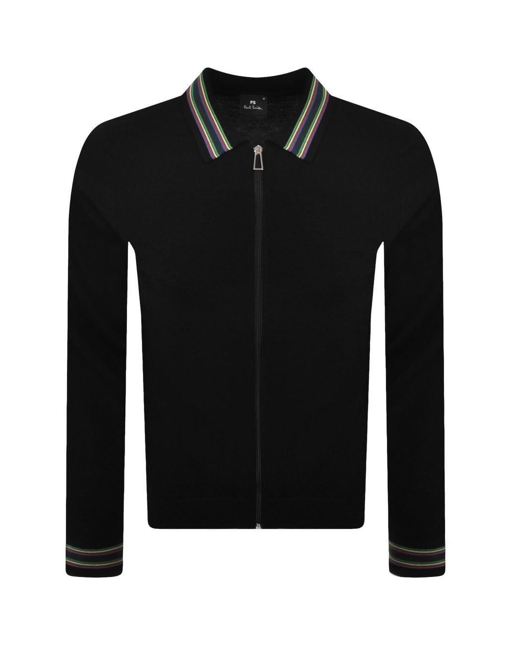 Paul Smith Full Zip Knit Cardigan in Black for Men | Lyst UK