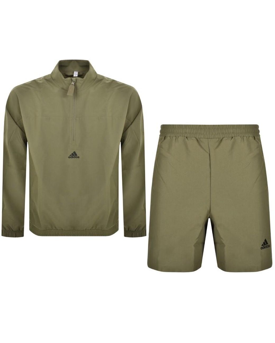 adidas Adidas Sportwear Summer Tracksuit Shorts Set in Green for Men | Lyst