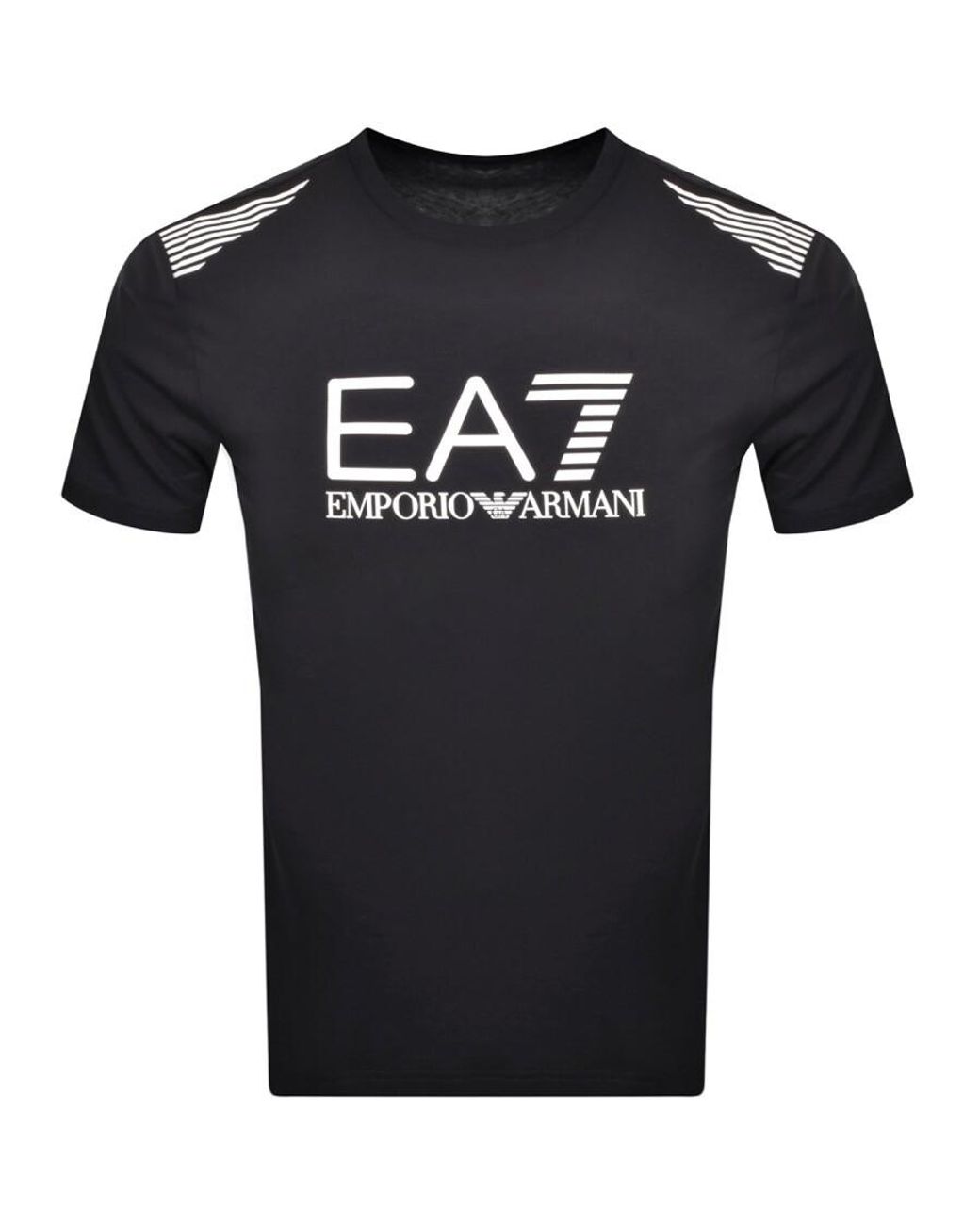 EA7 Emporio Armani Logo T Shirt in Black for Men Lyst UK