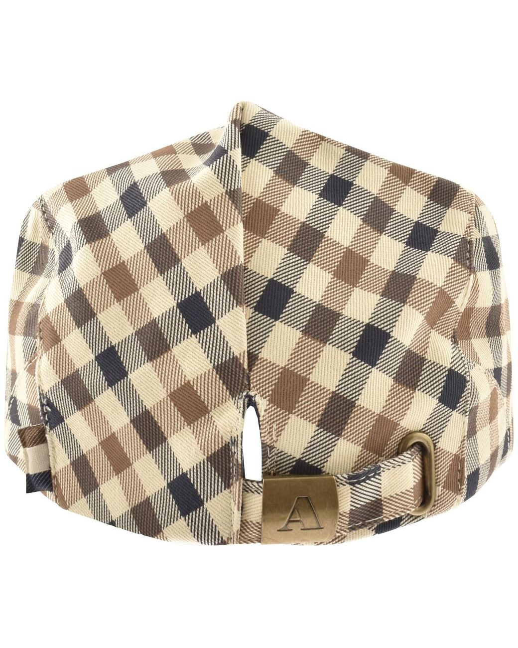 Aquascutum Check Flat Cap in Natural for Men | Lyst