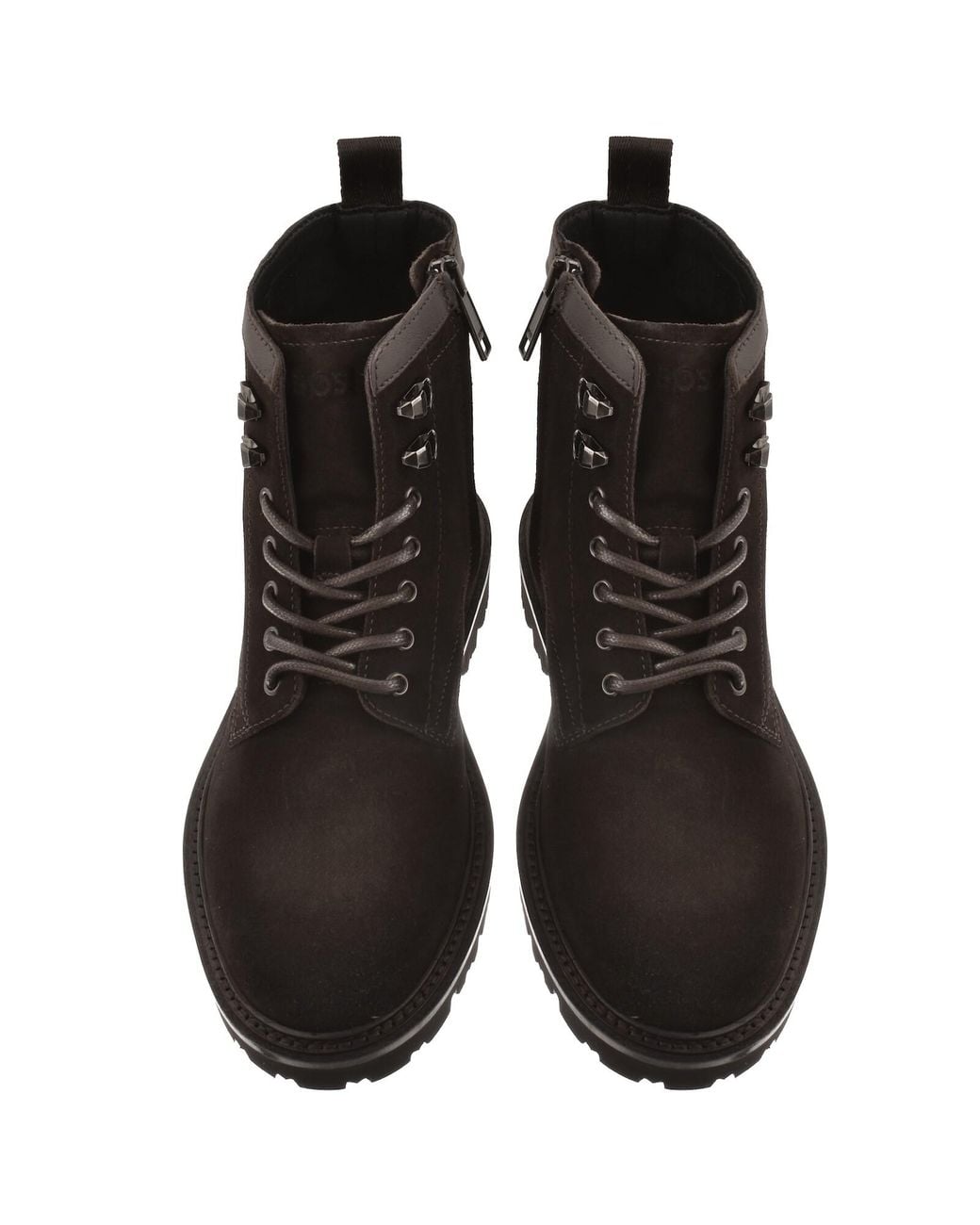 BOSS BUSINESS Boss Julyo Laced Boots Dark in Black for Men | Lyst