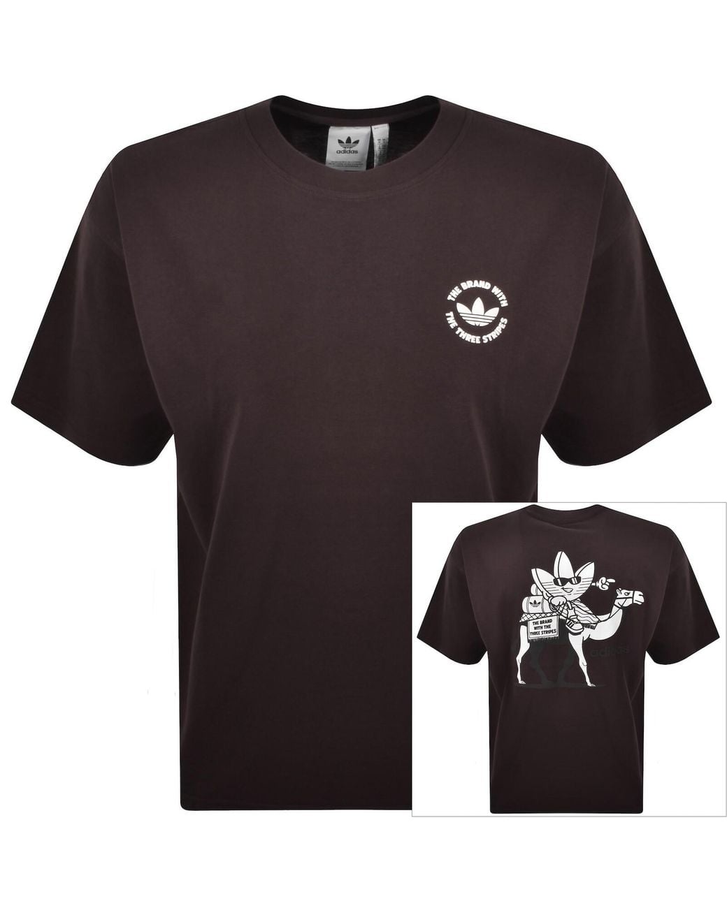 adidas Originals Camel Treffy T Shirt in Black for Men | Lyst UK