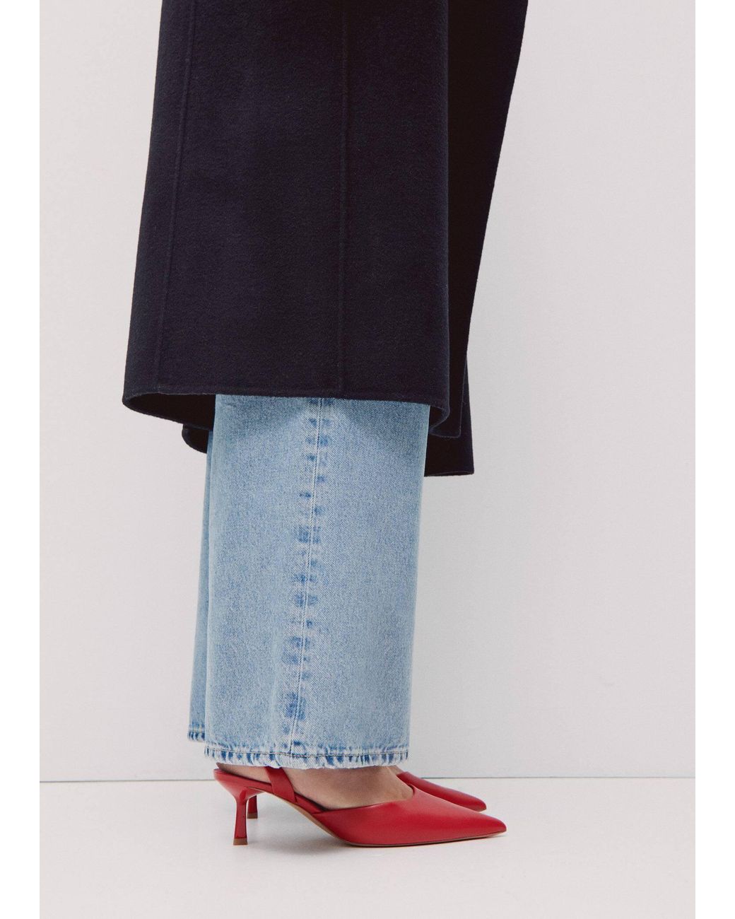 Mango Sling Back Heel Shoes in Red | Lyst UK