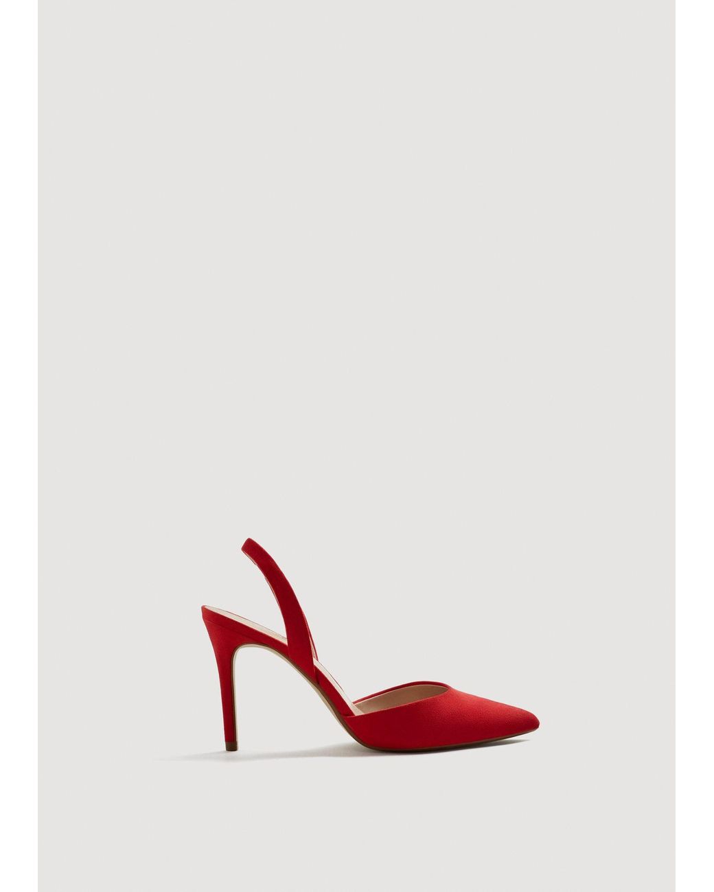 Mango Slingback Heel Shoes in Red | Lyst UK