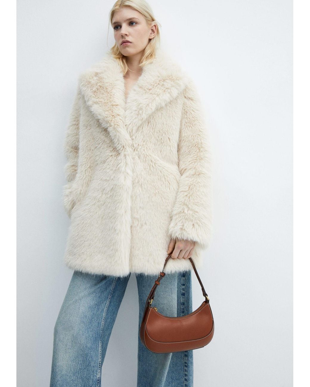 Mango Oval Short Handle Bag in Brown | Lyst UK