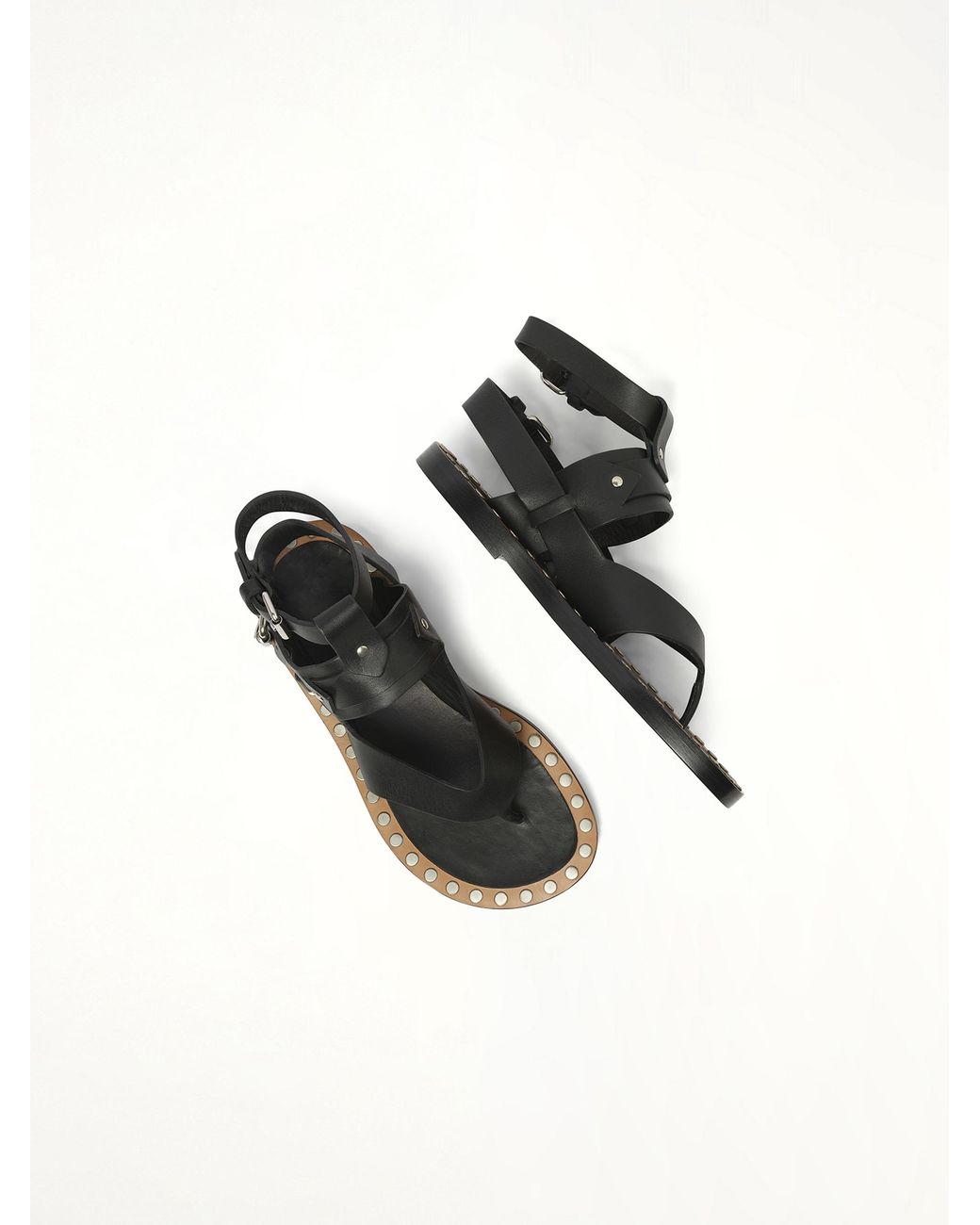 Isabel Marant Justy Sandals in Black | Lyst