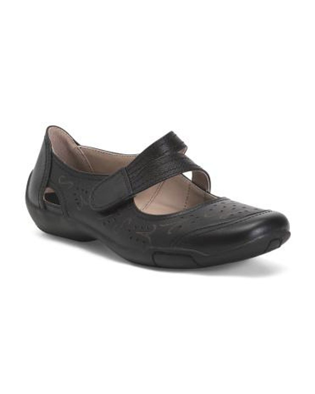 Marshalls Leather Chelsea Mary Jane Flats For in Black | Lyst