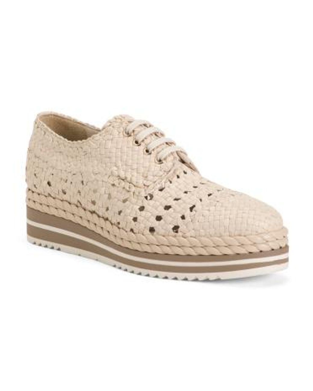 Marshalls Leather Piknik Woven Sneakers For in Natural | Lyst