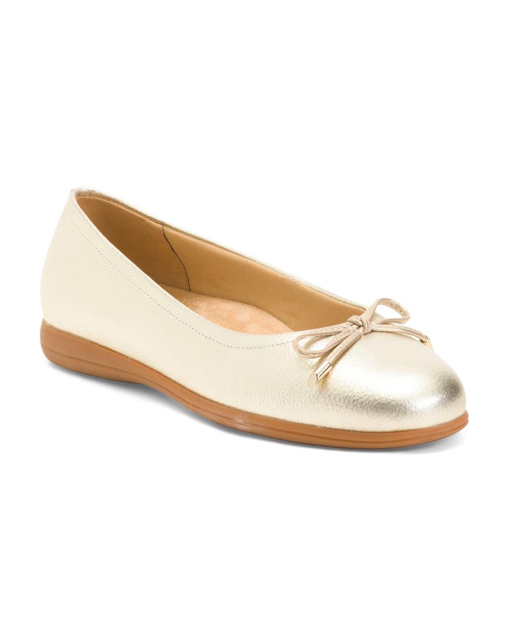 Marshalls Leather Dellis Comfort Flats For in White | Lyst
