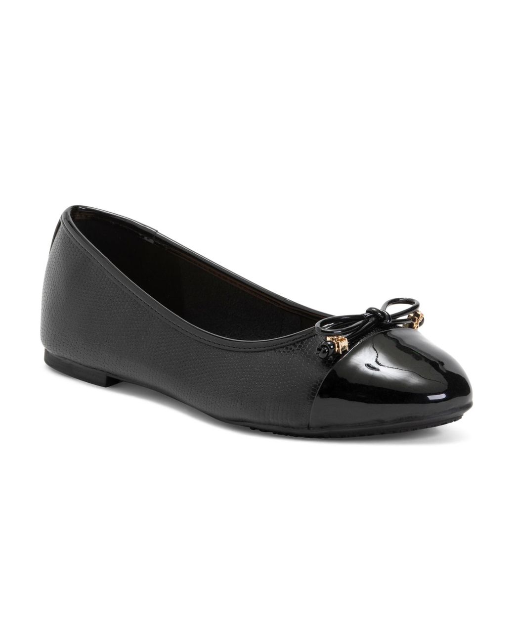 Marshalls Leather Hallis Cap Toe Ballet Flats For in Black | Lyst