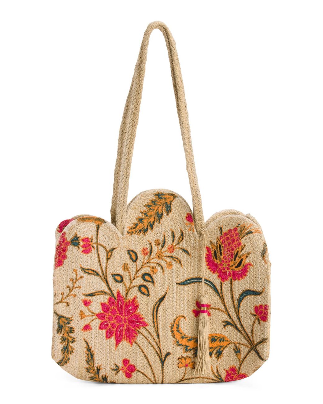 Marshalls Floral Scalloped Tote For in Pink | Lyst
