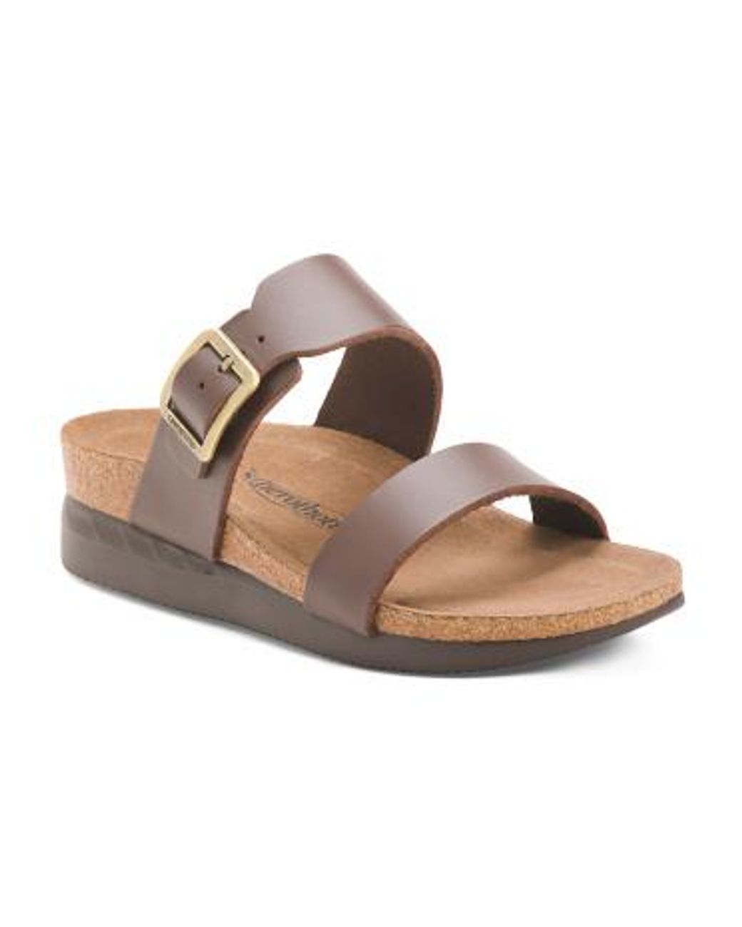 Marshalls Leather Florence Comfort Wedge Sandals With Antimicrobial ...