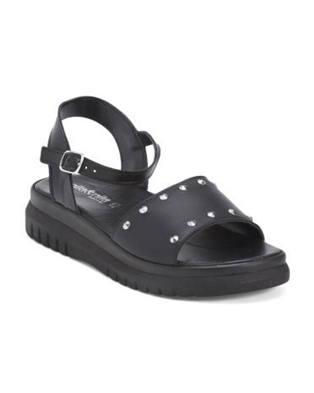 Marshalls Leather Platform Sandals For in Black | Lyst