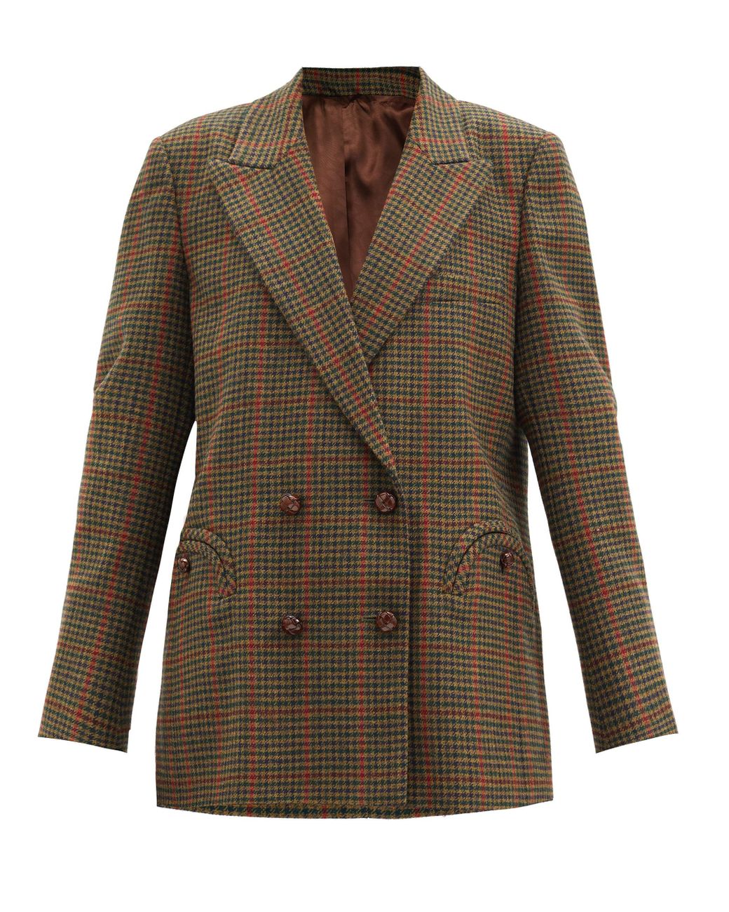 Blazé Milano Drum Beat Checked Wool-twill Suit Jacket in Green - Lyst