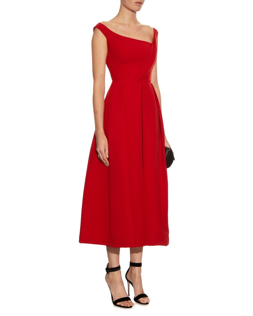 Preen By Thornton Bregazzi Finella Satin Midi Dress In Red Lyst ...