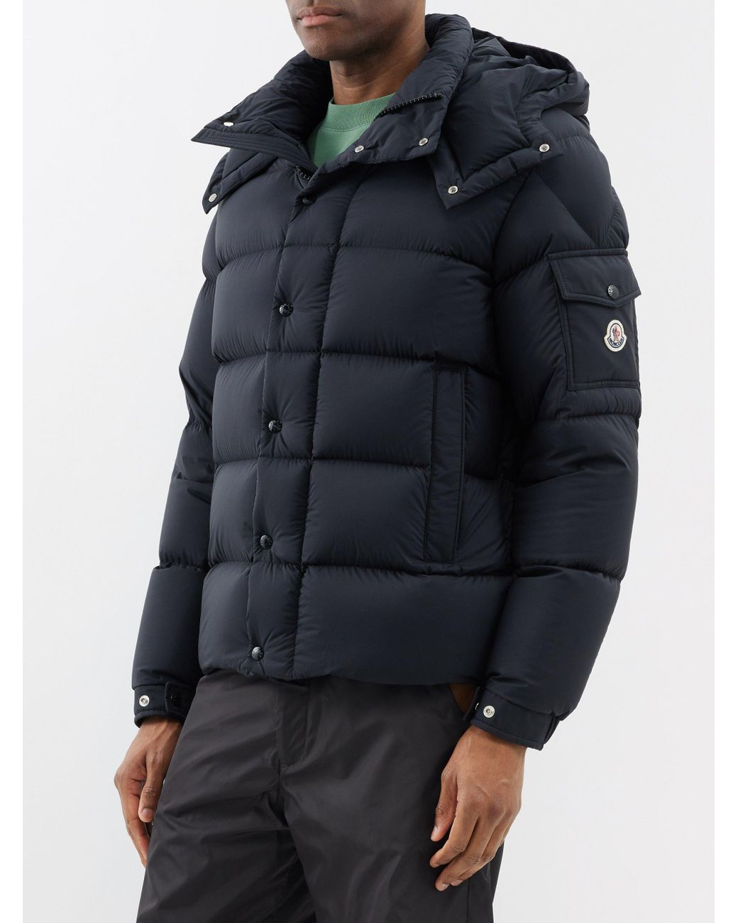 Moncler Vezere Hooded Down Jacket in Blue for Men | Lyst
