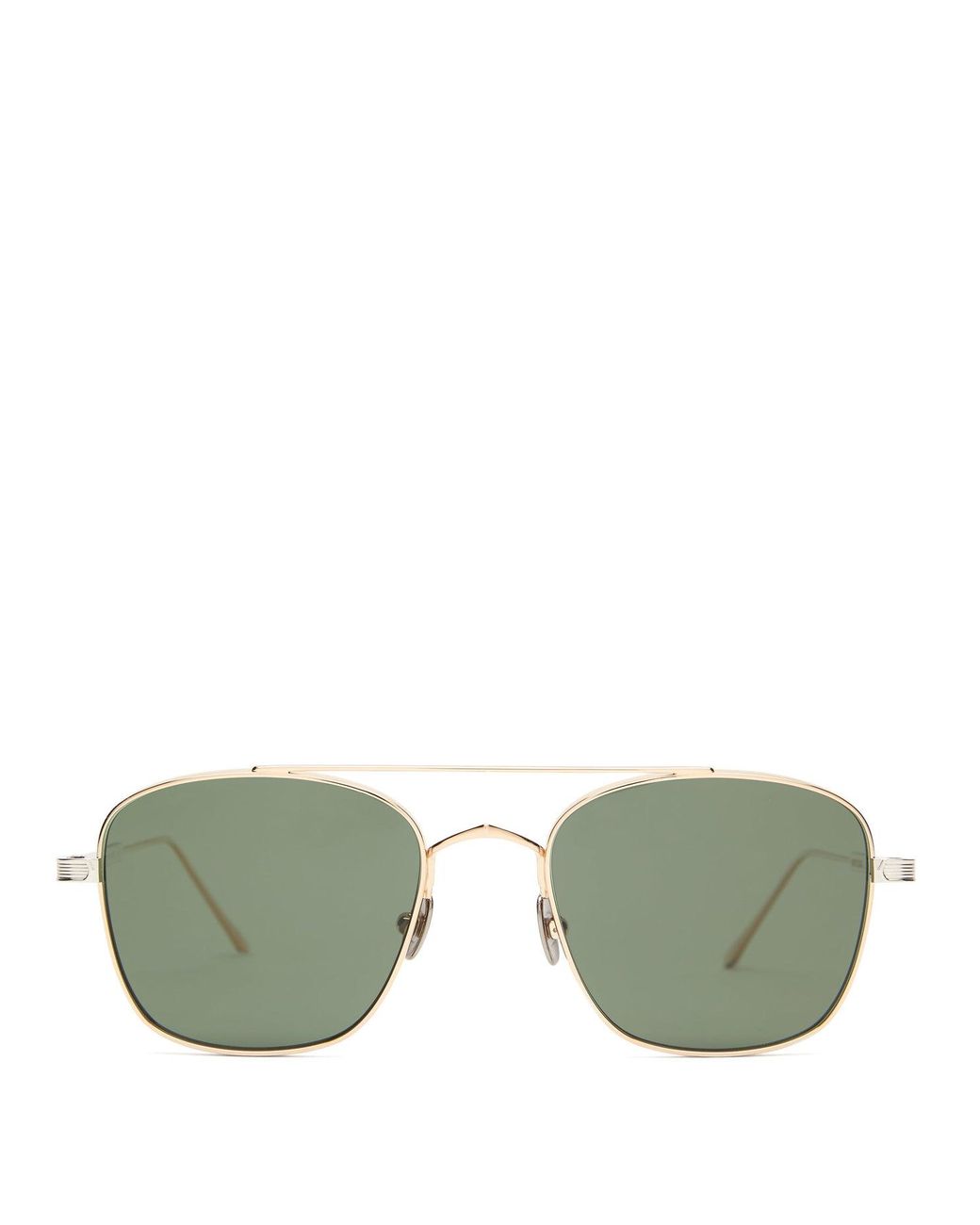 Cartier C De Cartier Aviator Titanium Sunglasses in Gold (Metallic) for ...